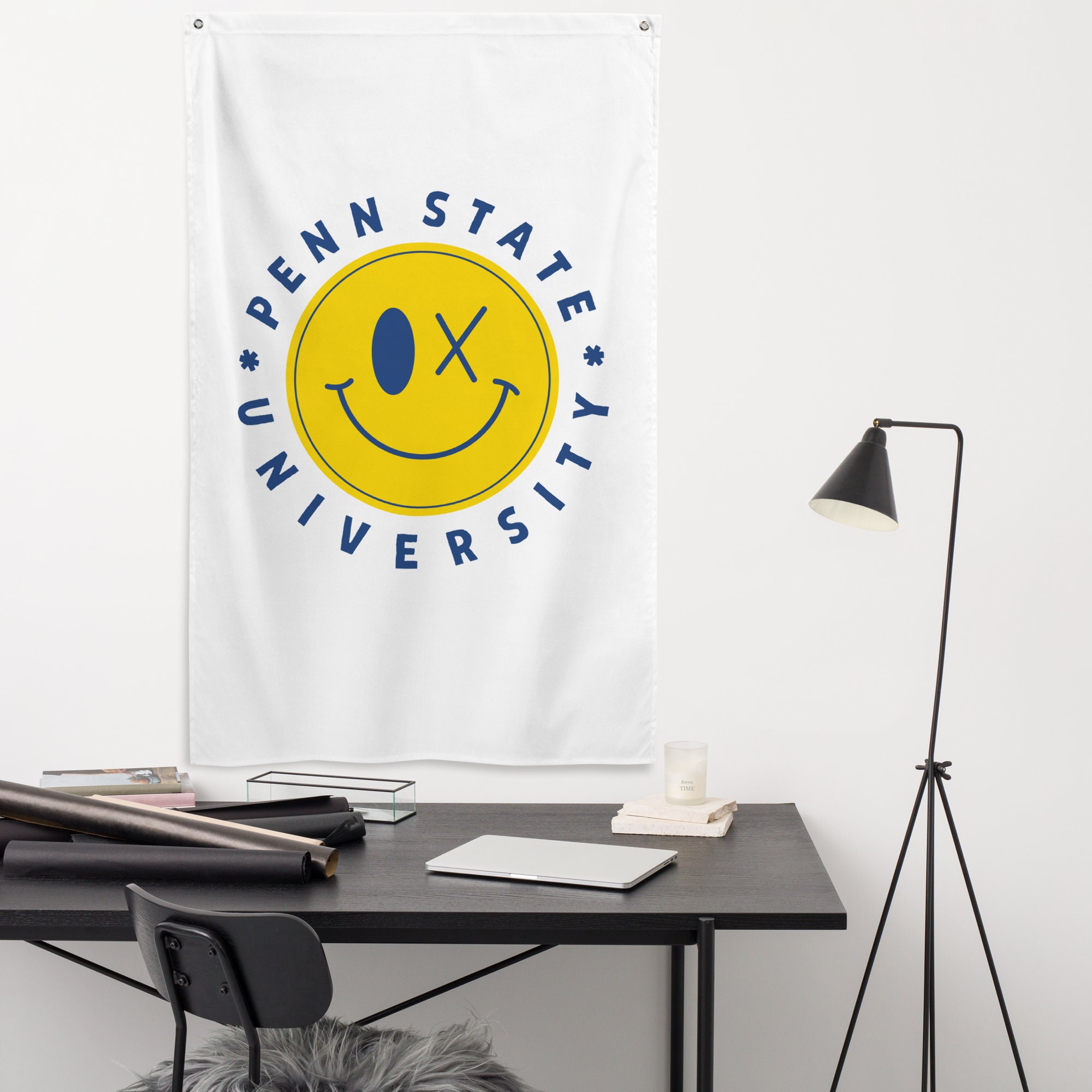 Penn State Flag Yellow Smiley Face - Etsy