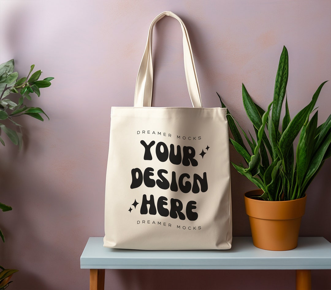 Tote Bag Mockup - Canvas Tote Bag Mockup - Cotton Canvas Bag Mockup ...