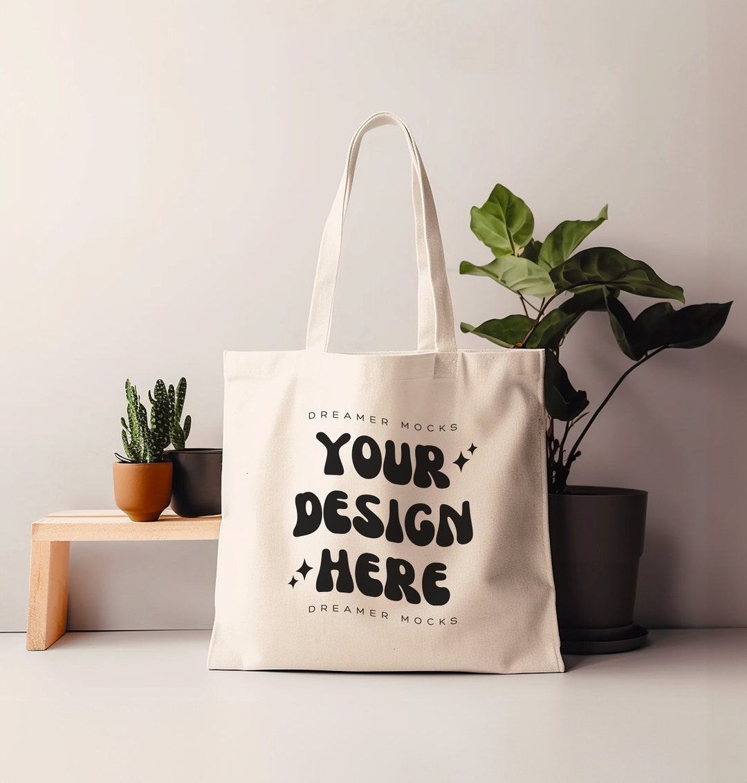 Tote Bag Mockup - Canvas Tote Bag Mockup - Cotton Canvas Bag Mockup ...