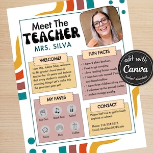Meet the Teacher Template Groovy | Retro Meet the Teacher Template ...