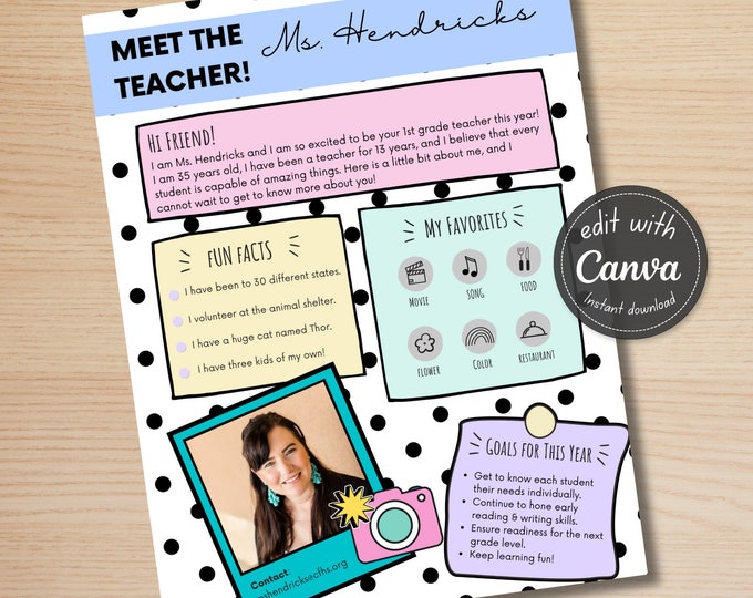 Meet the Teacher Google Slide, Virtual Meet the Teacher Template ...