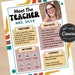 Retro Meet the Teacher Template: Groovy Editable Flyer (digital ...
