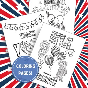 Veterans Day Activities: Printable Games & Coloring Pages (digital ...