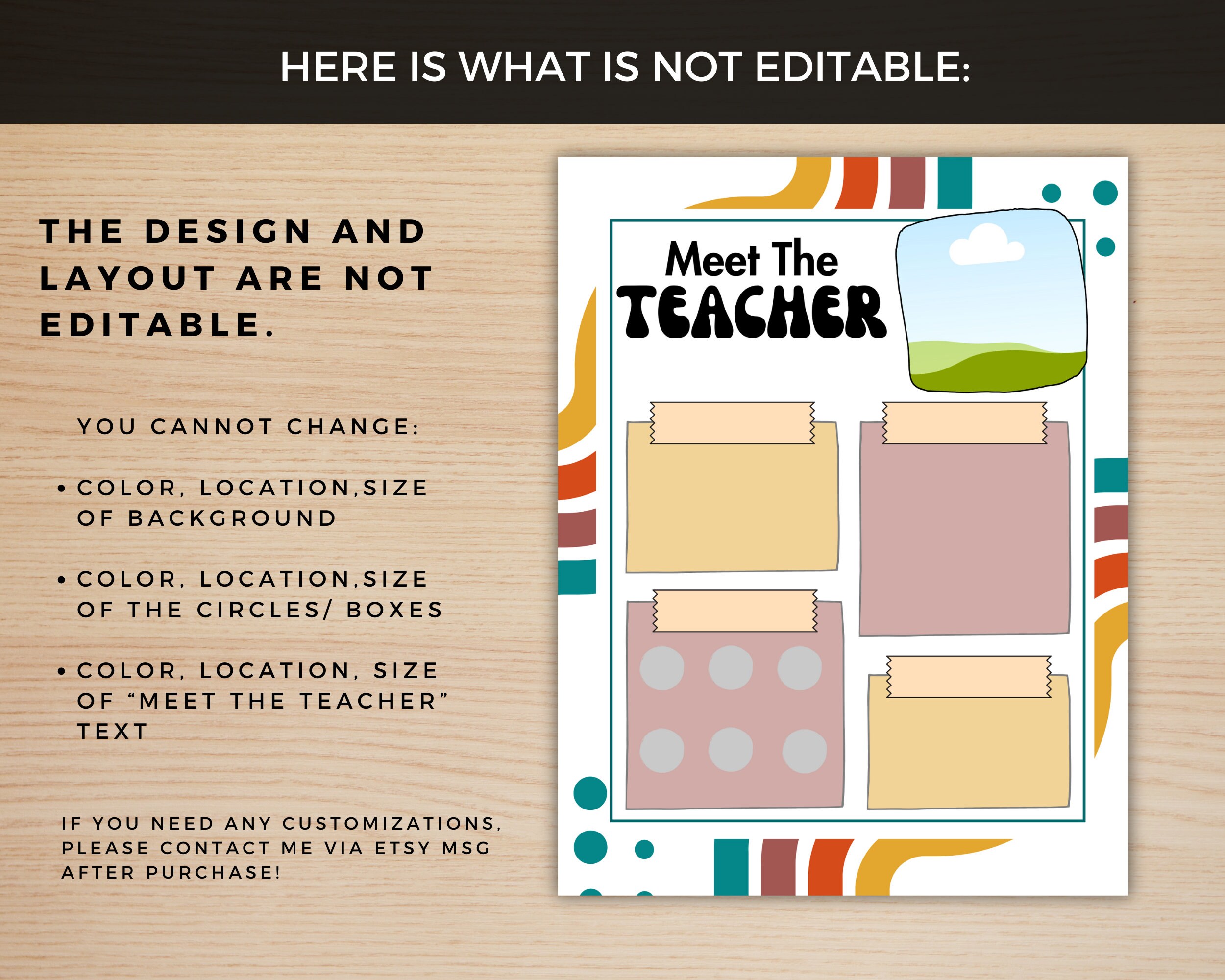 Meet the Teacher Template Groovy | Retro Meet the Teacher Template ...