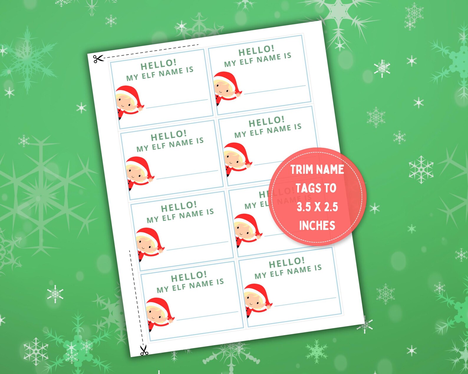 Elf Name Game: Printable Christmas Party Activity (digital Download) - Etsy