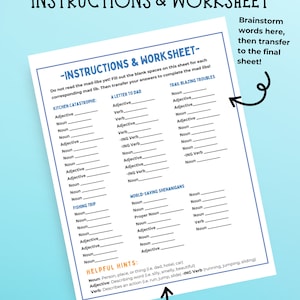 Father's Day Mad Libs Game: Dad Libs Activity (digital Download) - Etsy