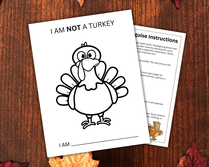 Disguise A Turkey Template, Turkey in Disguise, Printable Turkey Craft ...