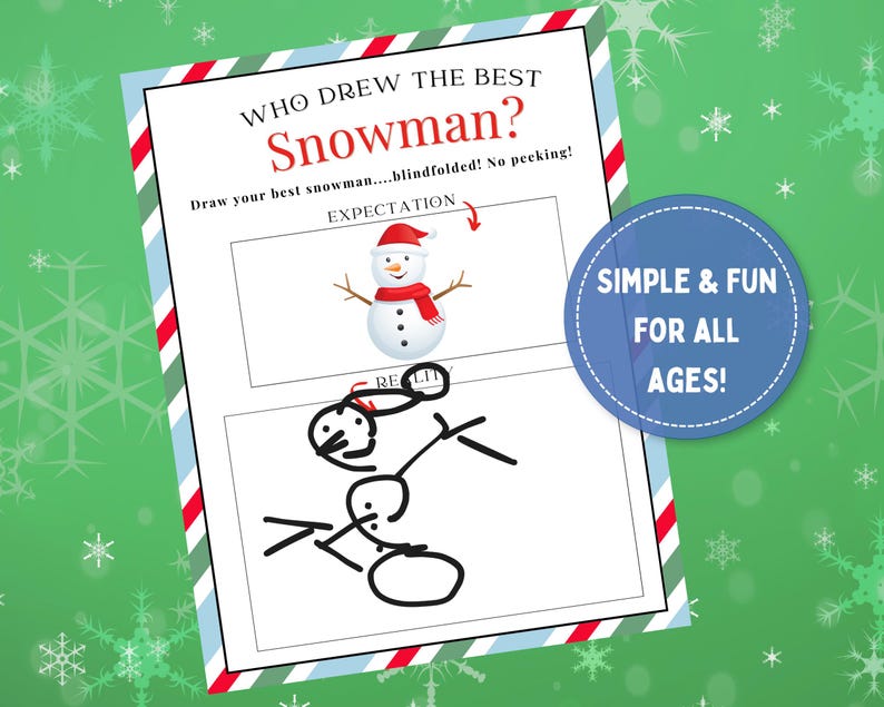 Christmas Drawing Game, Can You Draw It Christmas Game, Printable ...