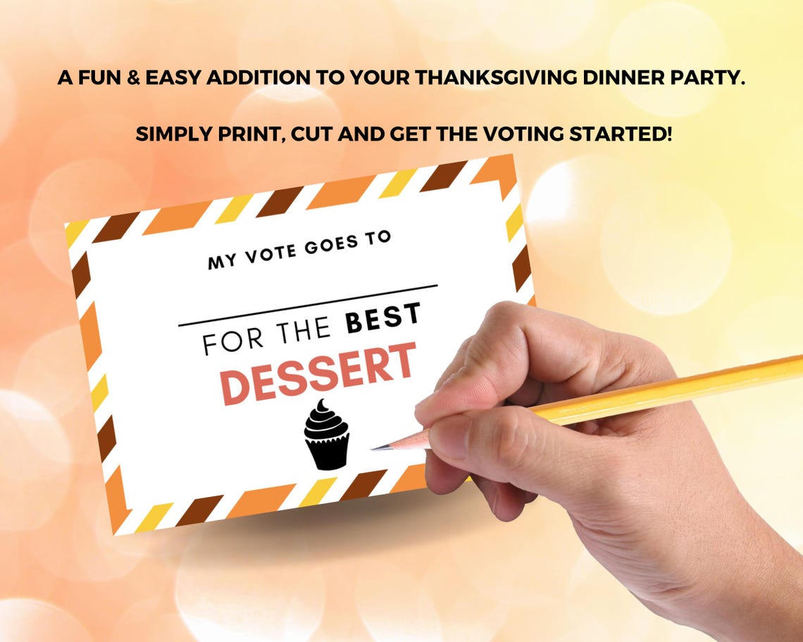 Thanksgiving Cook-off Kit: Printable Awards & Ballots (digital Download ...
