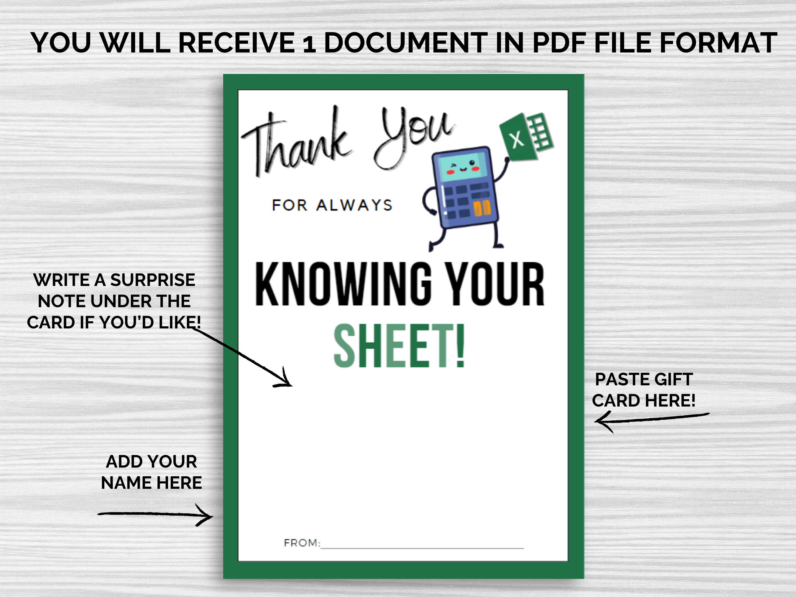 Funny Accountant Gift Card Holder Printable (digital Download) - Etsy