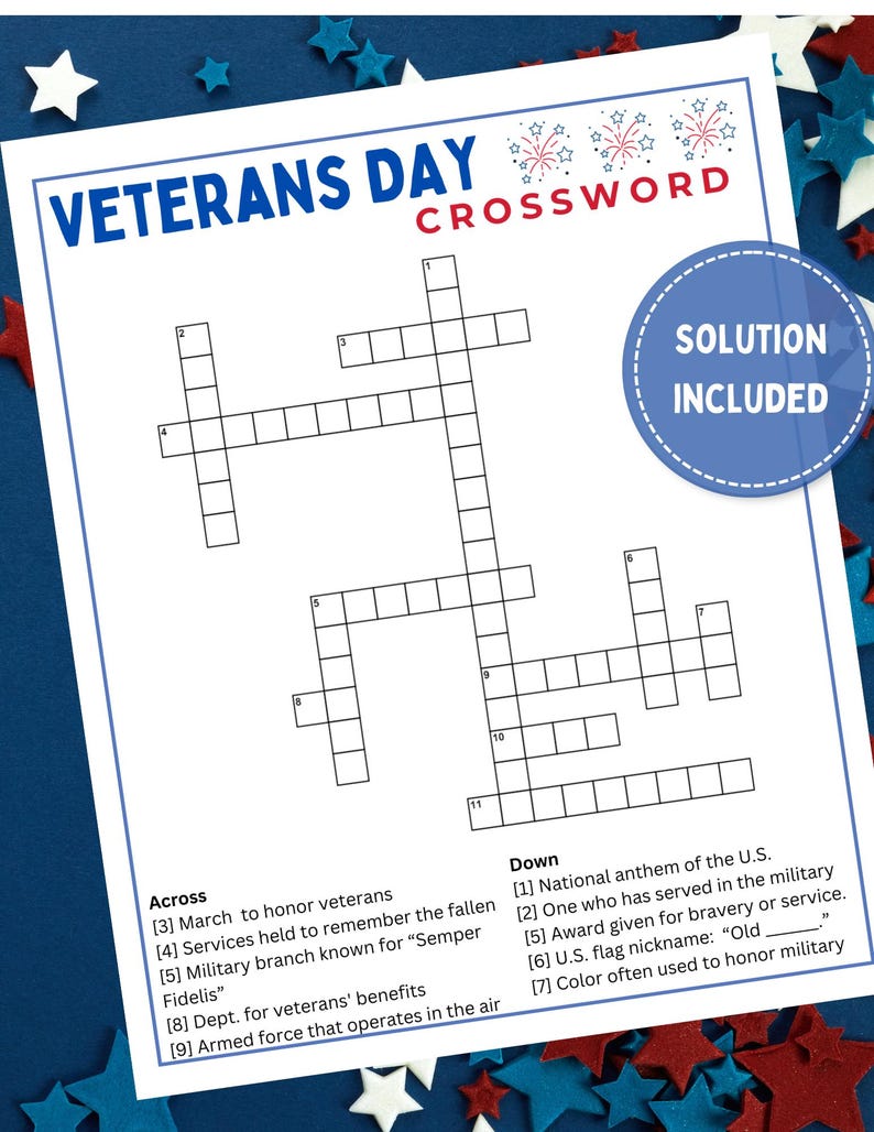Veterans Day Games for Seniors: Memory Care Activities (digital ...