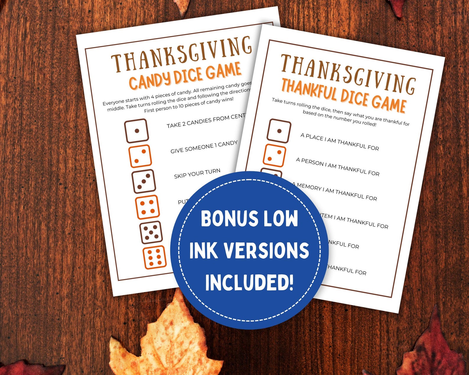 Printable Thanksgiving Gratitude Dice Game AND Candy Dice - Fun ...