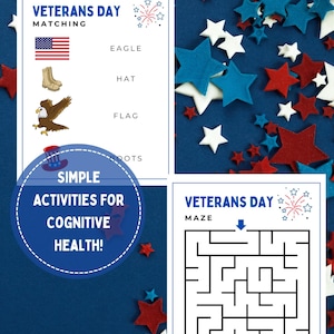 Veterans Day Games for Seniors: Memory Care Activities (digital ...