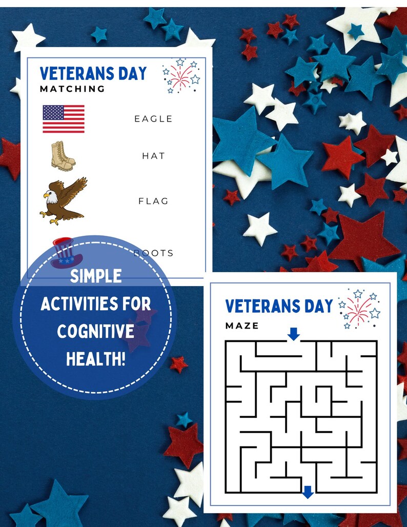 Veterans Day Games for Seniors: Memory Care Activities (digital ...