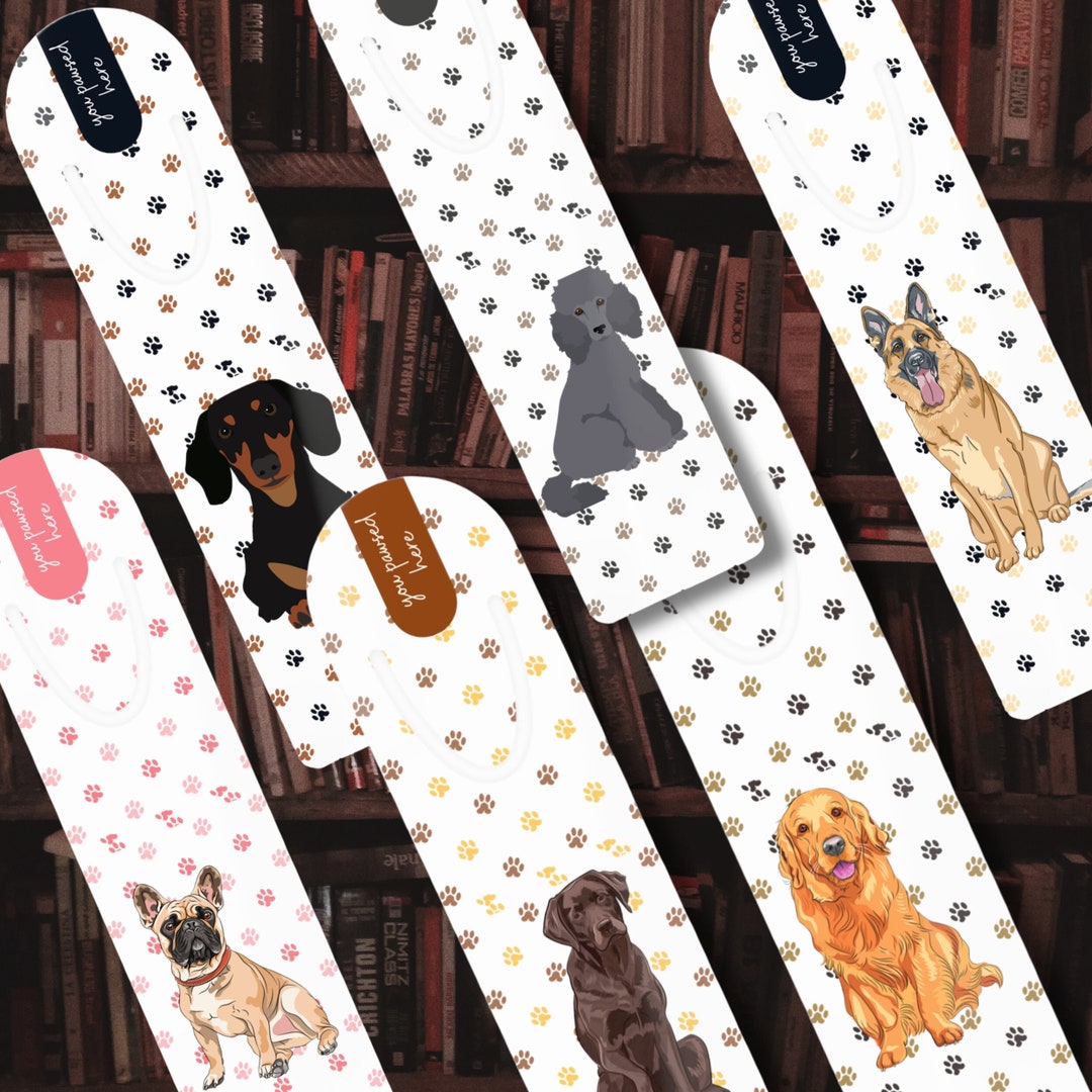 Personalized Dog Bookmarks Custom Pet Bookmark You Pawsed - Etsy
