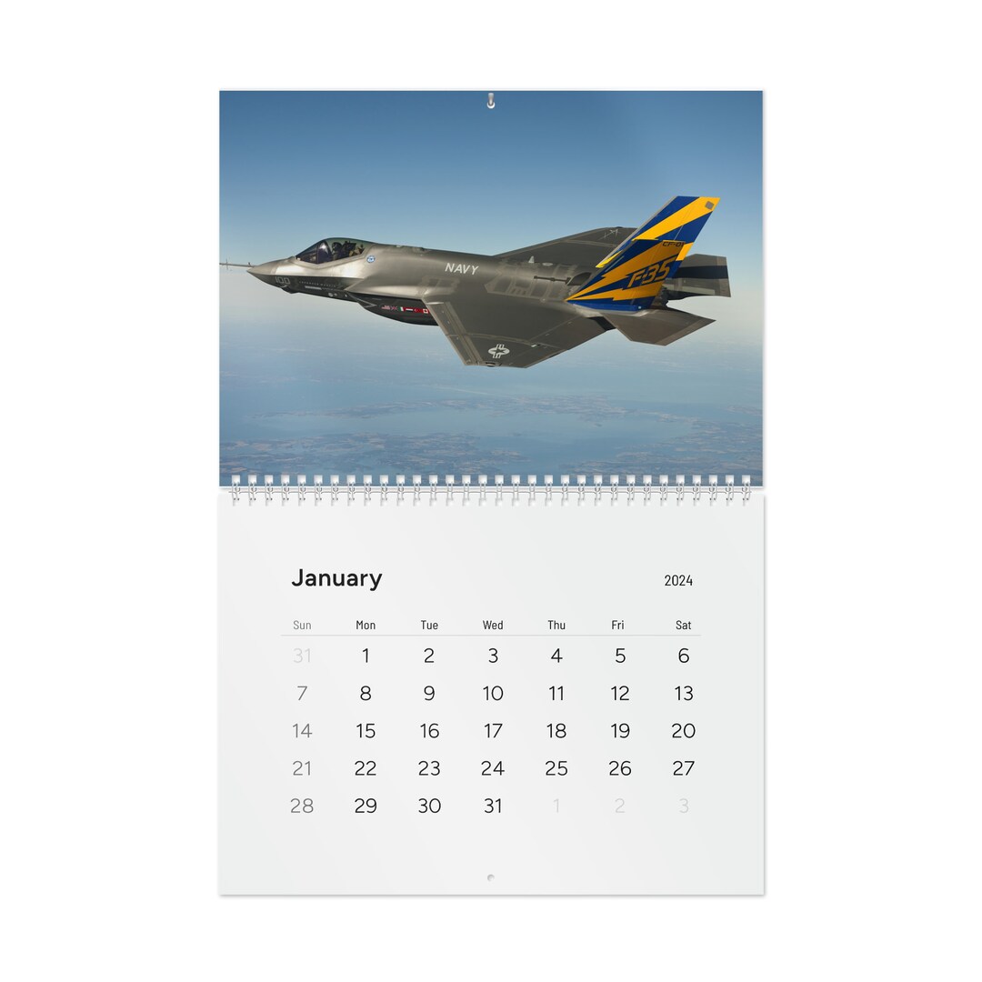 Fighter Jet Airplane Wall Calendar 2024 Aviation/airplane Enthusiast ...