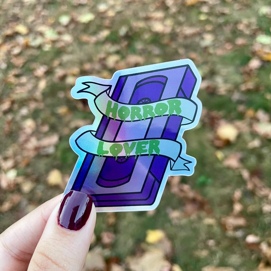 Horror Lover Holographic Vhs Sticker - Etsy