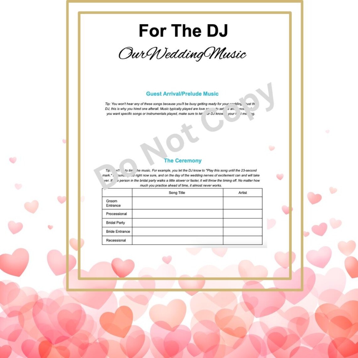 Digital Wedding Music Planner and Tips, Wedding Songs, Wedding Playlist ...