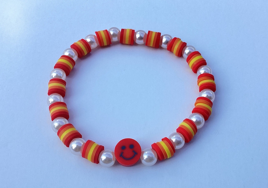 Fire Clay Bead Bracelet - Etsy