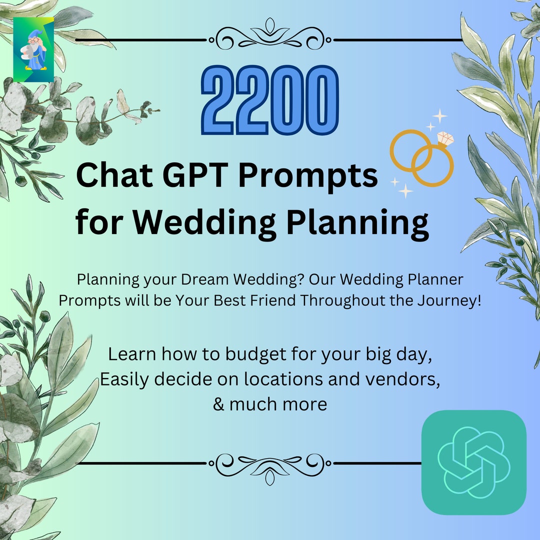 Chat GPT Prompts for Wedding Planning - Etsy