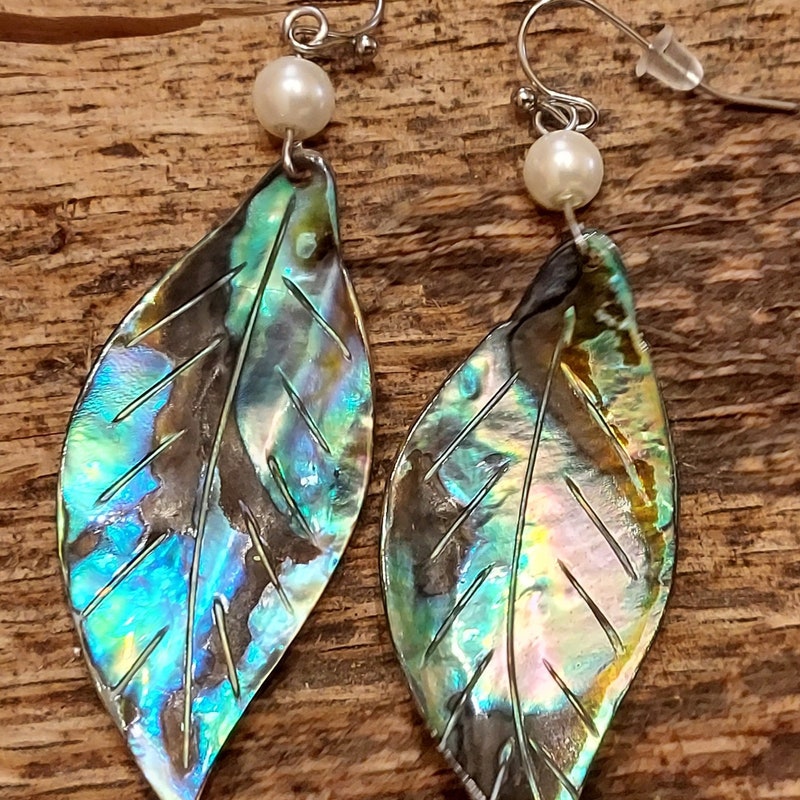 Abalone Earrings - Etsy