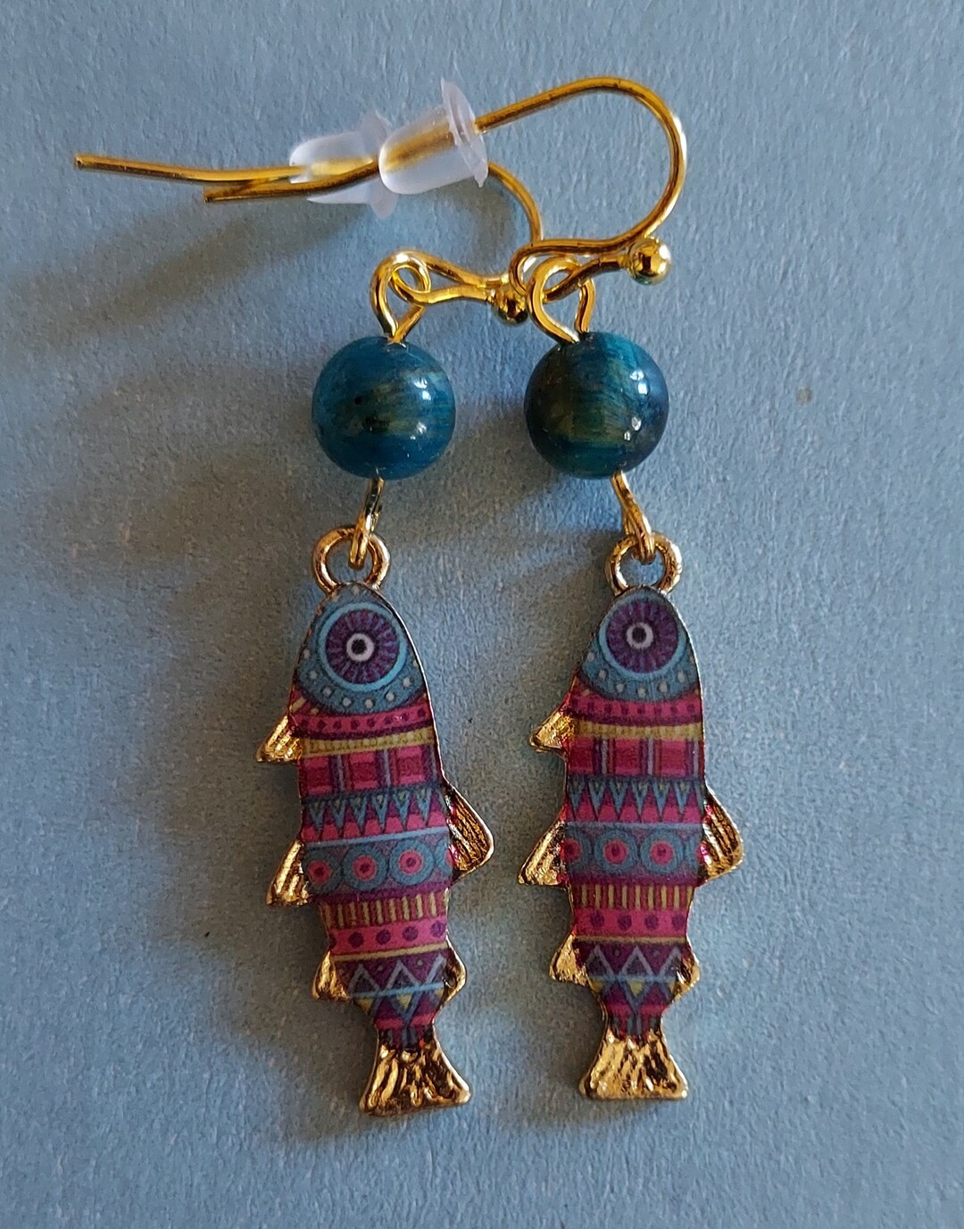 Colorful Fish Dangle Earrings - Etsy