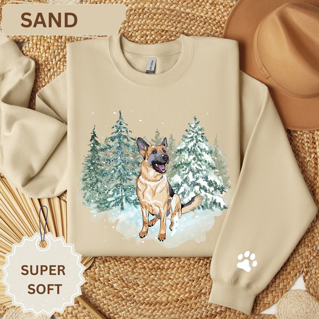 Sable German Shepherd Sweatshirt, German Shepherd Winter Sweater, GSD ...