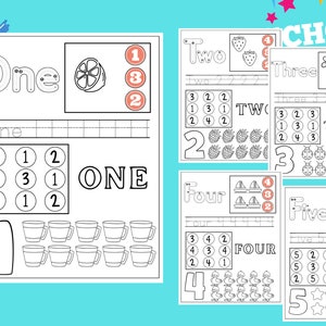 Number Worksheet, Kids Activity Worksheet, Homeschool Activity, Early ...