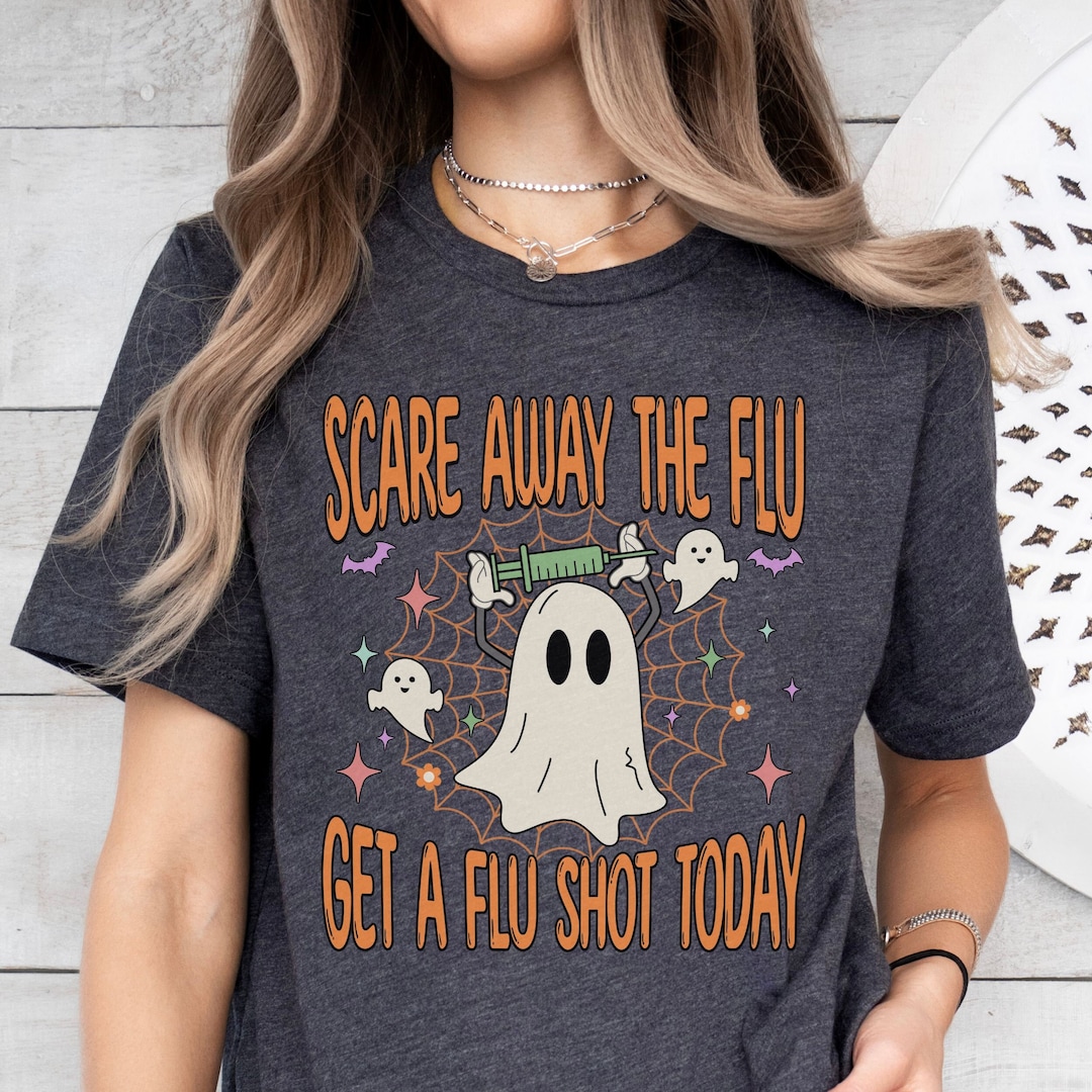 Halloween Flu Shot Shirt, Spooky Pharmacist Flu Season T-shirt ...