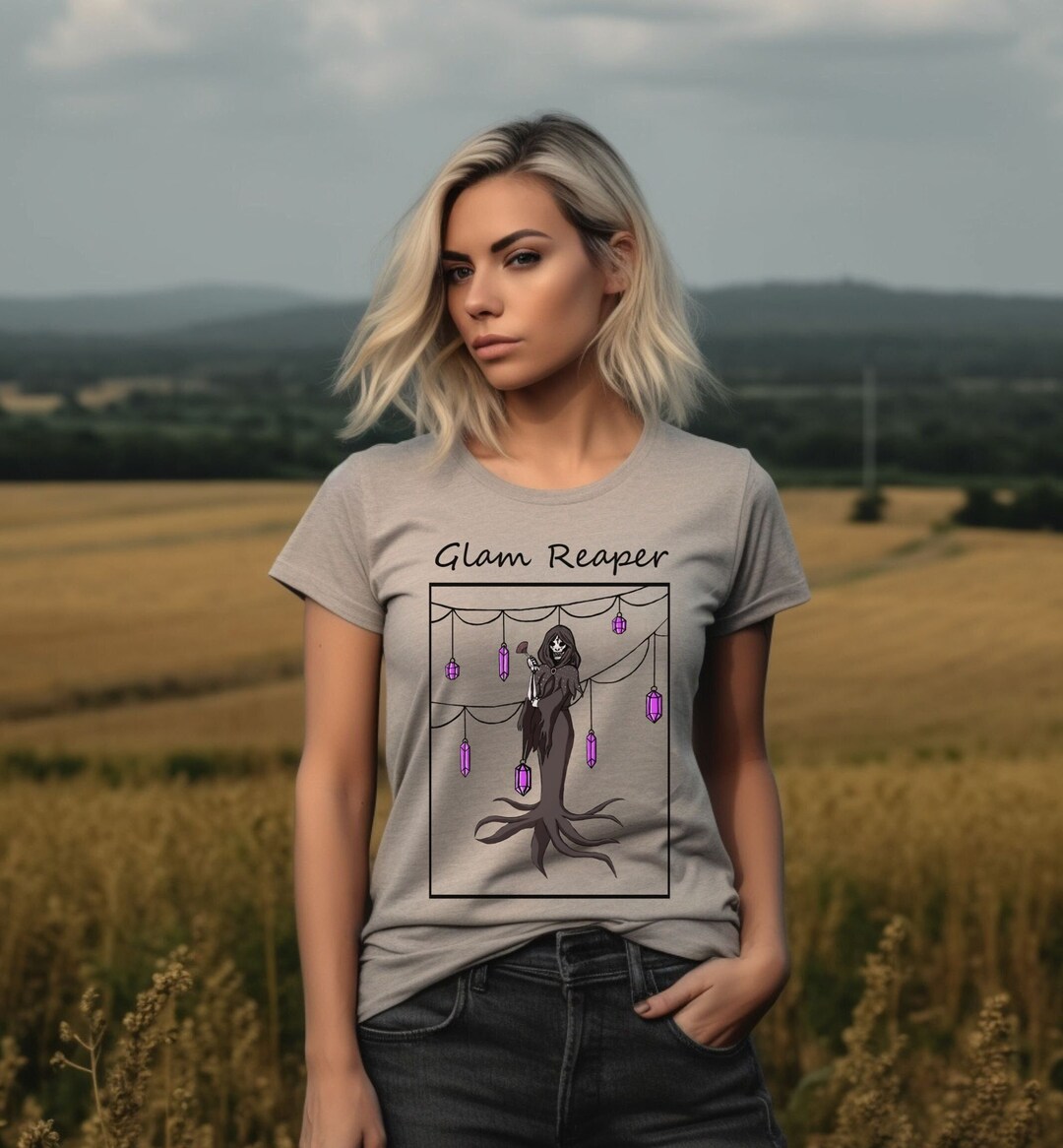 Glam Reaper Shirt, Glam Halloween Shirt, Cute Reaper T-shirt, Halloween ...