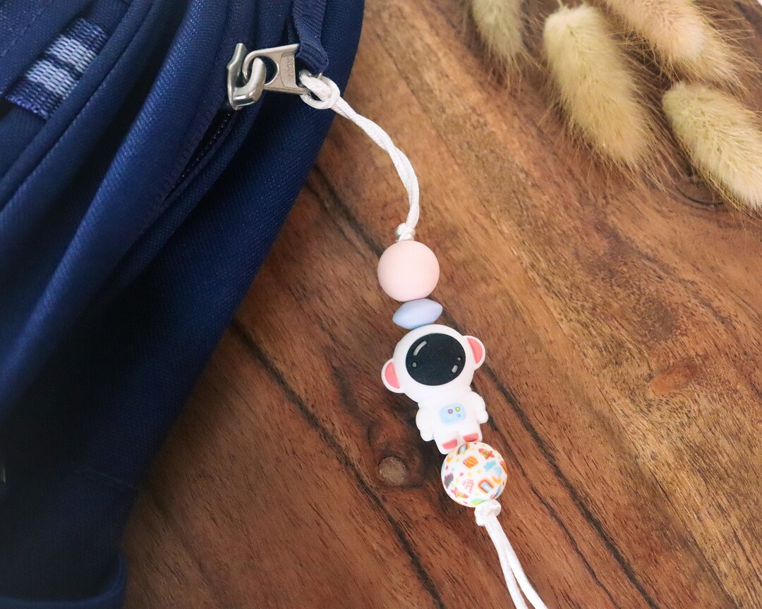 Astronaut Zipper Pull, Zipper Pull, Kids Zipper Pull, Beaded Zipper ...