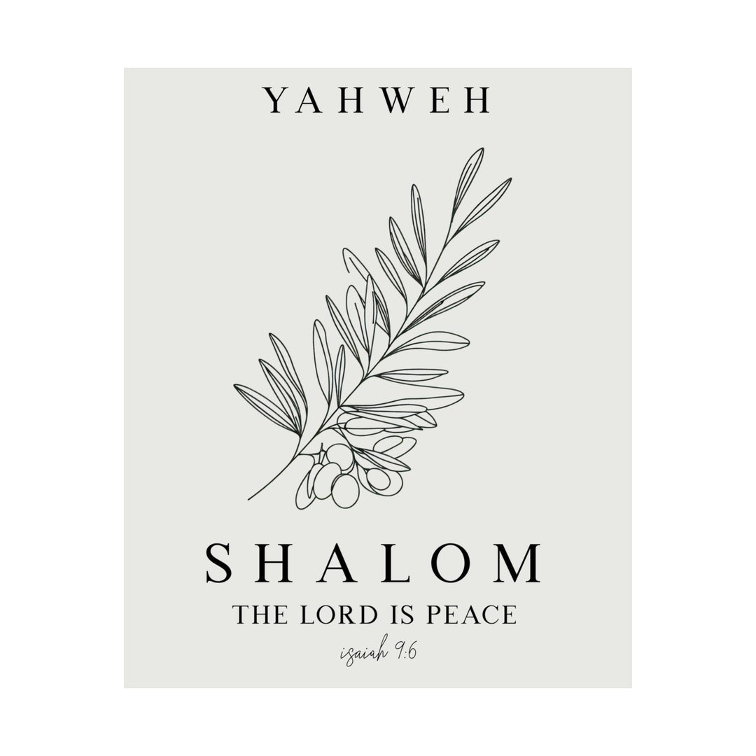 Yahweh Shalom Names of God Series Vertical Posters Wall Art Christian ...
