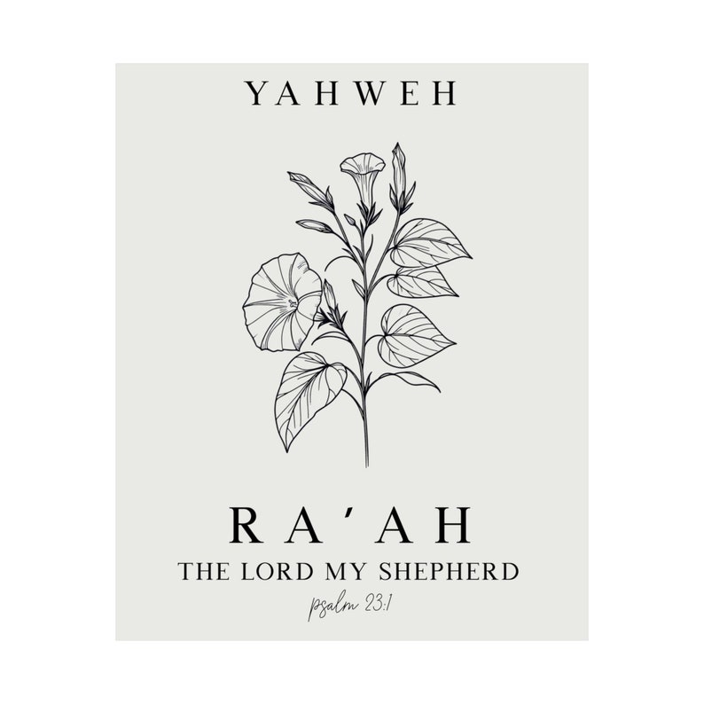 Yahweh Ra'ah Names of God Series Vertical Posters Wall Art Christian ...