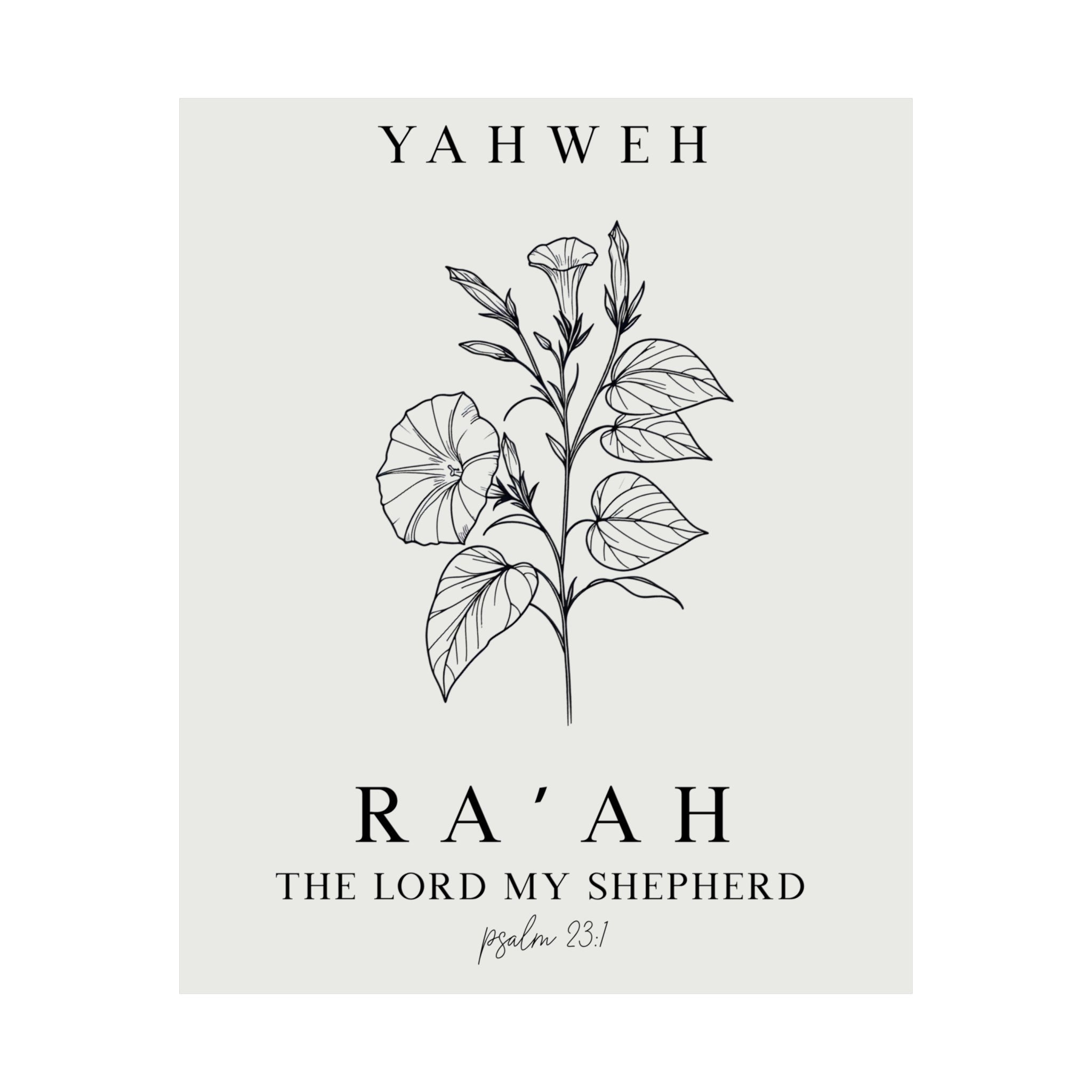 Yahweh Ra'ah Names of God Series Vertical Posters Wall Art Christian ...