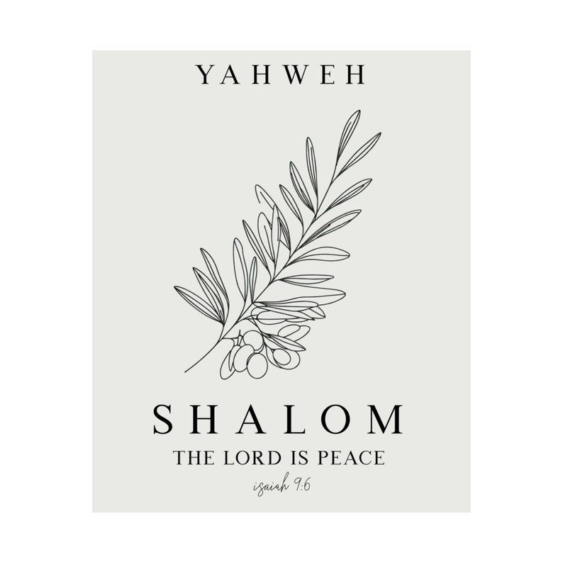 Yahweh Shalom Names of God Series Vertical Posters Wall Art Christian ...