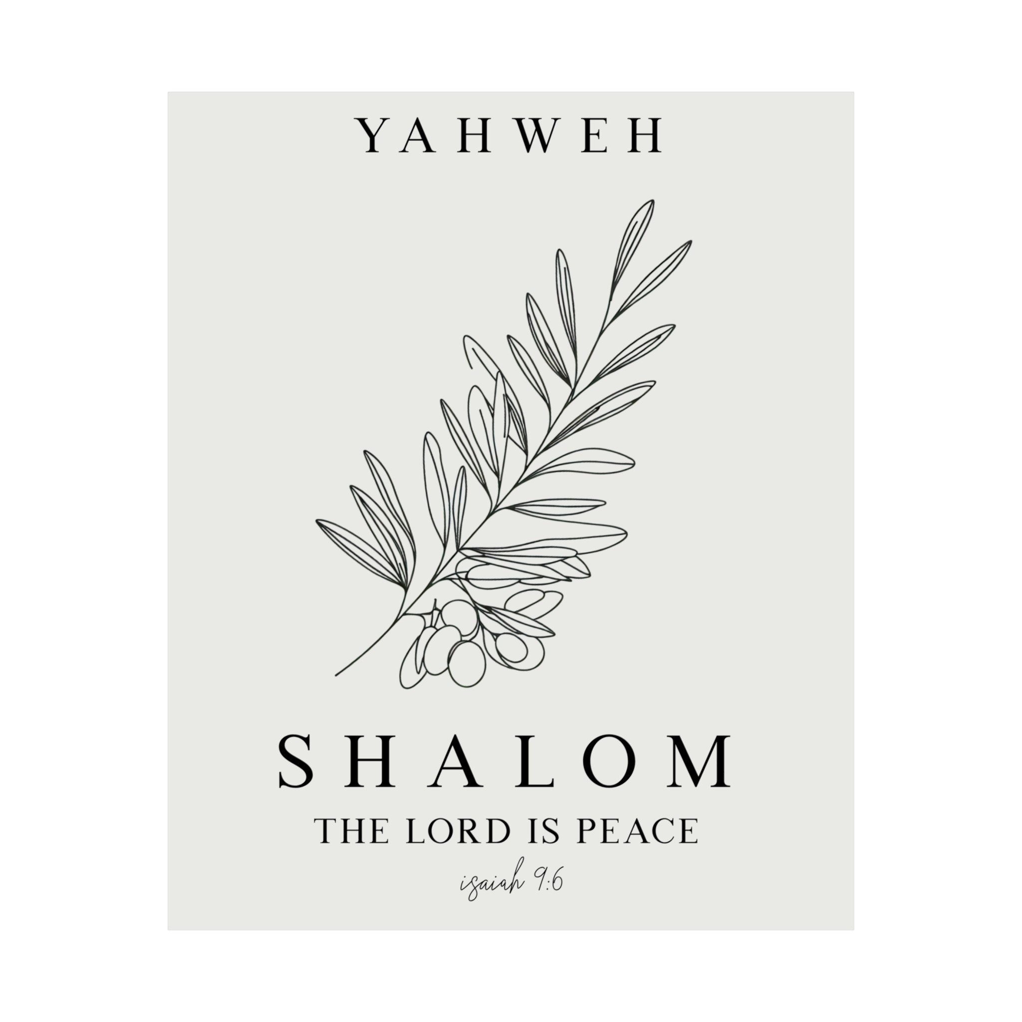 Yahweh Shalom Names of God Series Vertical Posters Wall Art Christian ...