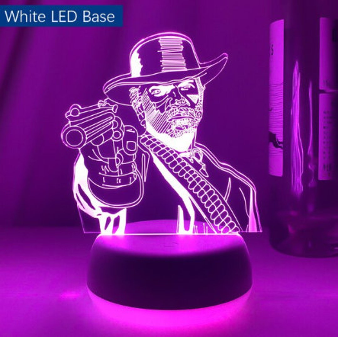 Red Dead Redemption 2 Lamp Custom Gaming Light Cowboy Video - Etsy