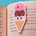 Handmade Magnetic Bookmark | Ice Cream | Bookworm Essentials | Colorful ...