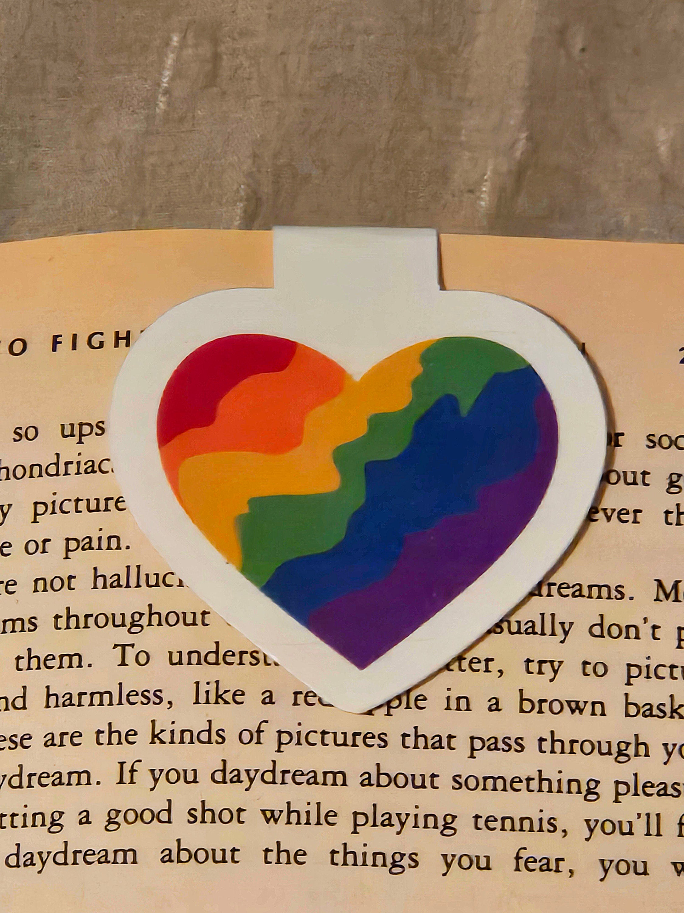Prideful Heart Magnetic Bookmark | LGBTQIA+ | Customizable Bookmark ...