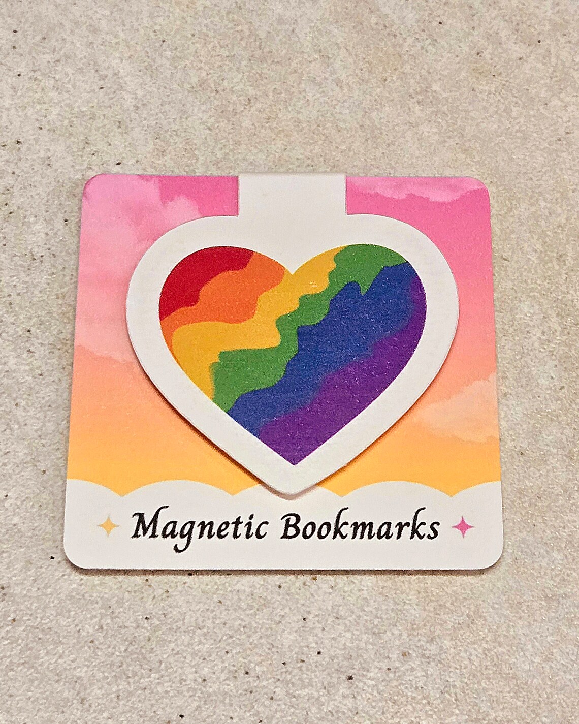 Prideful Heart Magnetic Bookmark | LGBTQIA+ | Customizable Bookmark ...