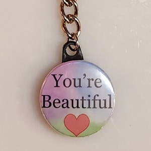 Positive Affirmation Button Keychains | Round Keychains | Cute ...