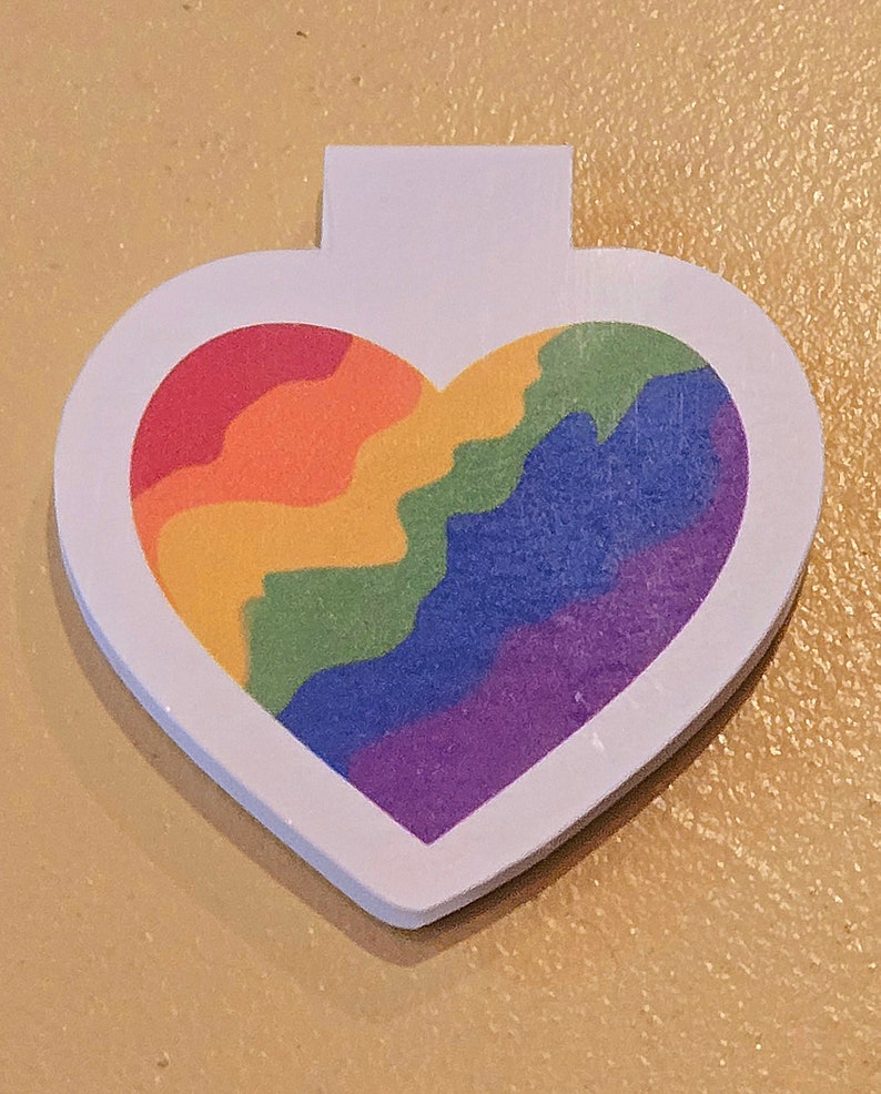 Prideful Heart Magnetic Bookmark | LGBTQIA+ | Customizable Bookmark ...