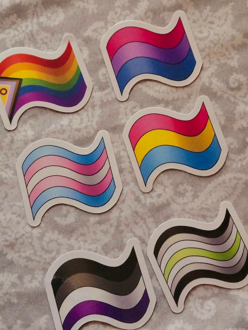 Pride Flag Stickers LGBTQ Laptop Sticker Pride Month Gifts Customizable ...