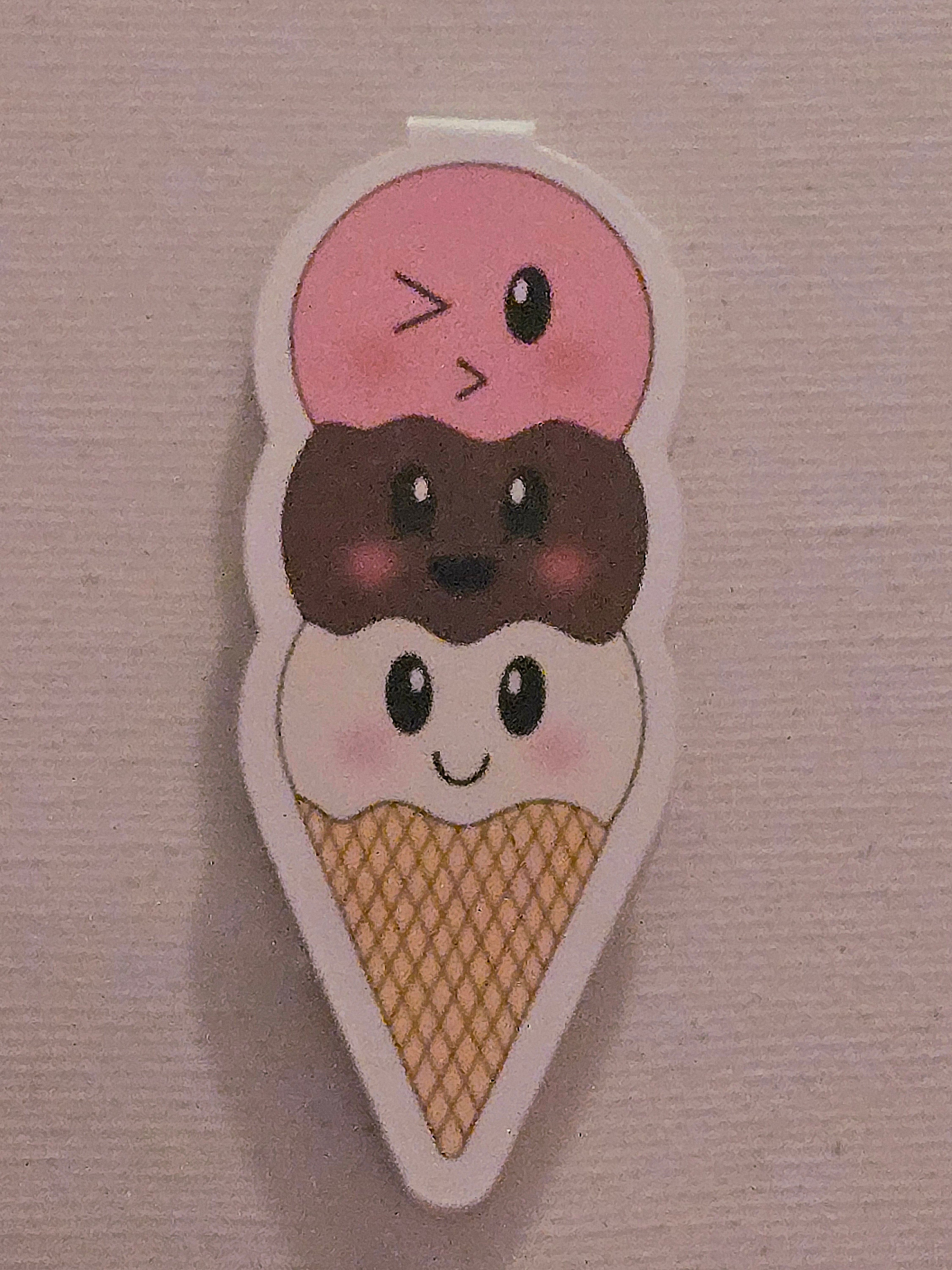 Handmade Magnetic Bookmark | Ice Cream | Bookworm Essentials | Colorful ...