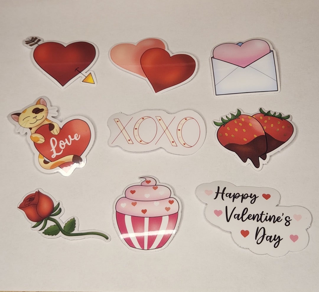 Valentine's Day Sticker Collection - Etsy
