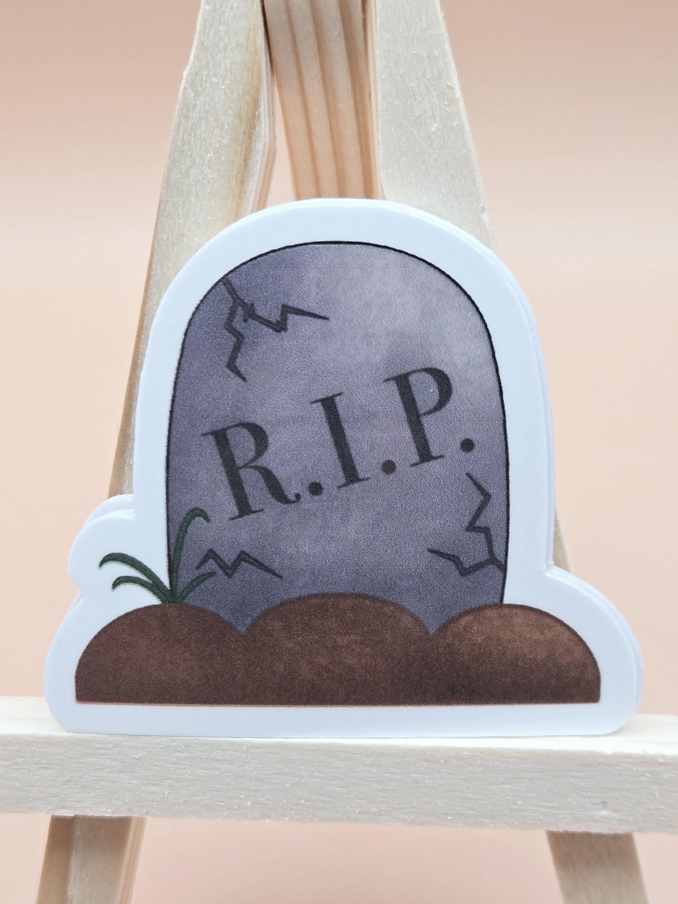 Tombstone Halloween Sticker: Spooky Grave Vinyl Decor - Etsy