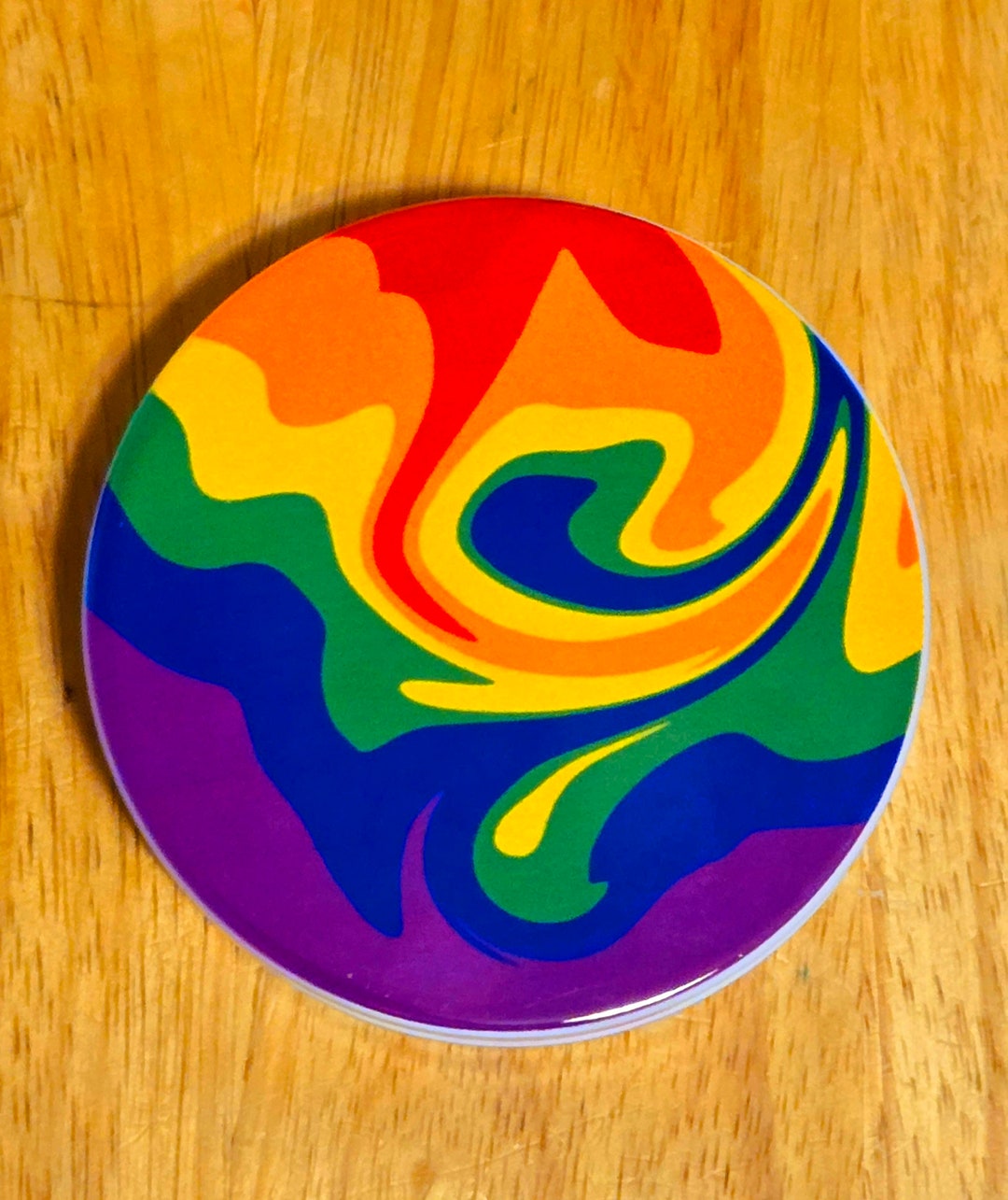 Swirly Pride Flag Coaster: LGBTQIA+ Decor, Customizable Gift - Etsy