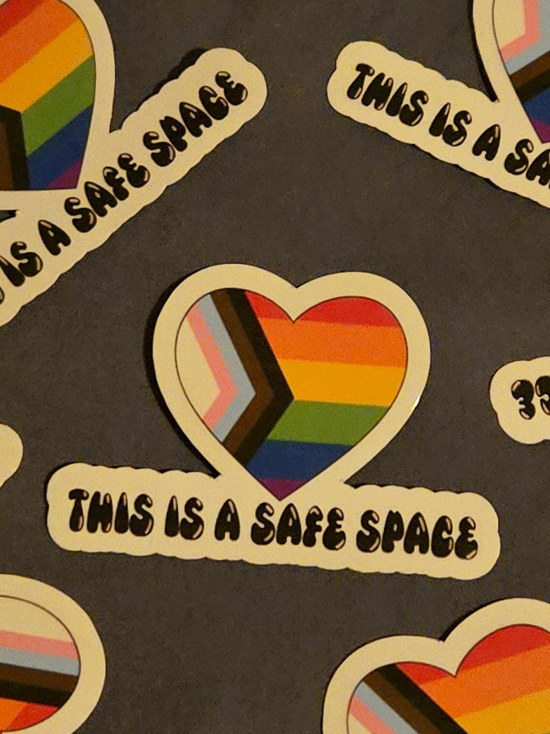 Safe Space Sticker Pride Merch Ally Sticker Rainbow Sticker - Etsy