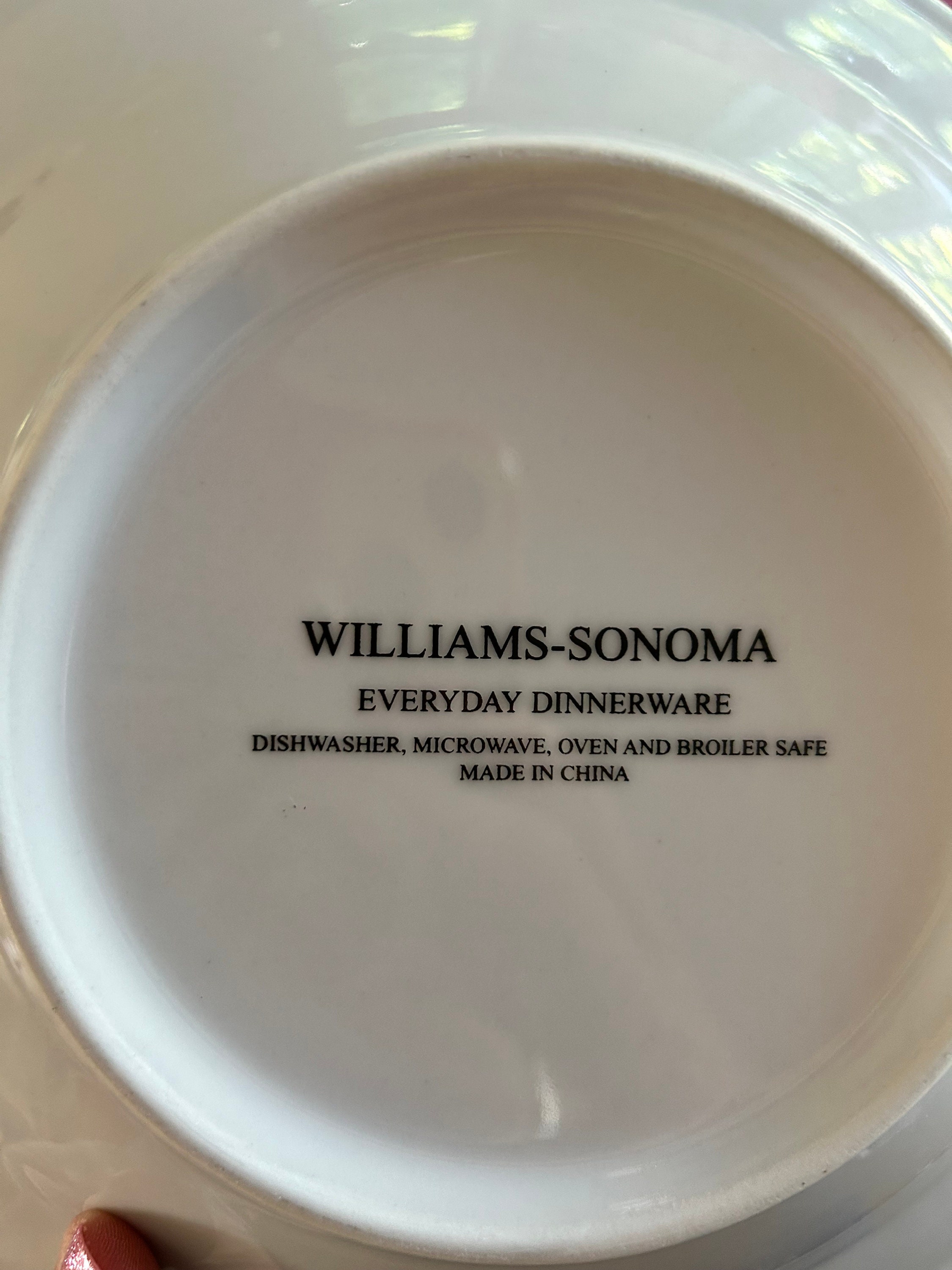 7 Nice Williams Sonoma Basics Collection White 9 Rimmed Pasta - Etsy
