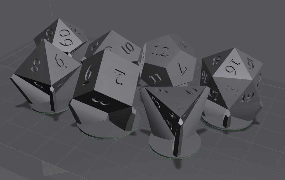 Full D&D Master Dice Set 3d Model [customizable] (pre-supported) - Etsy